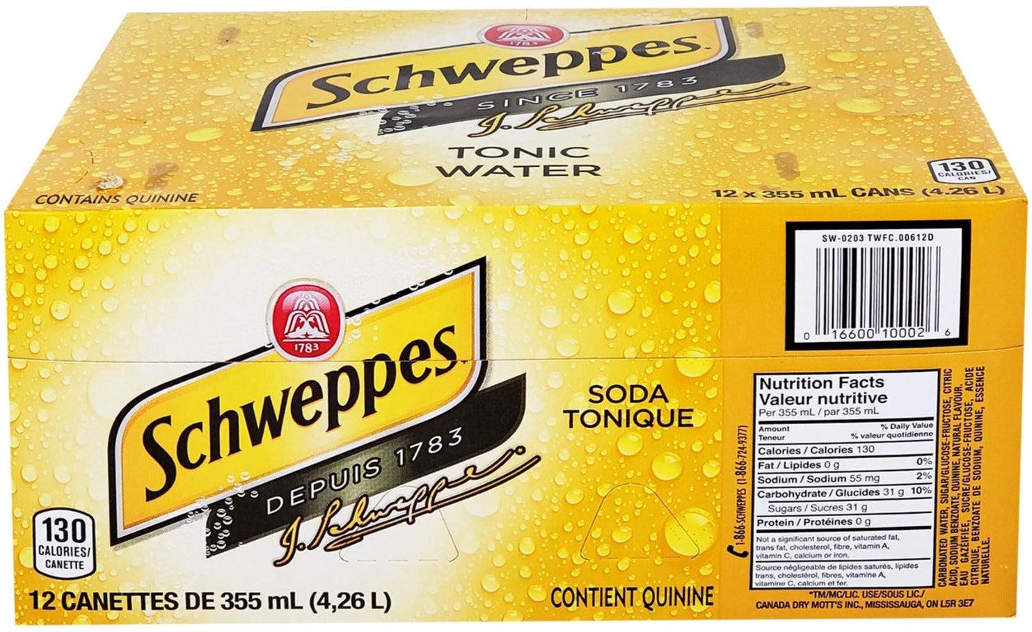 Schweppes Tonic Water Label